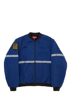 Supreme Zip-Off Sleeve Reflective Stripe Jacket - Navy Blue